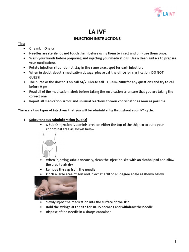 Injection Instructions | PDF