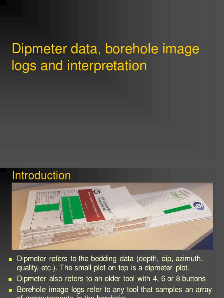 Borehole Image Logs and Interpretation | PDF