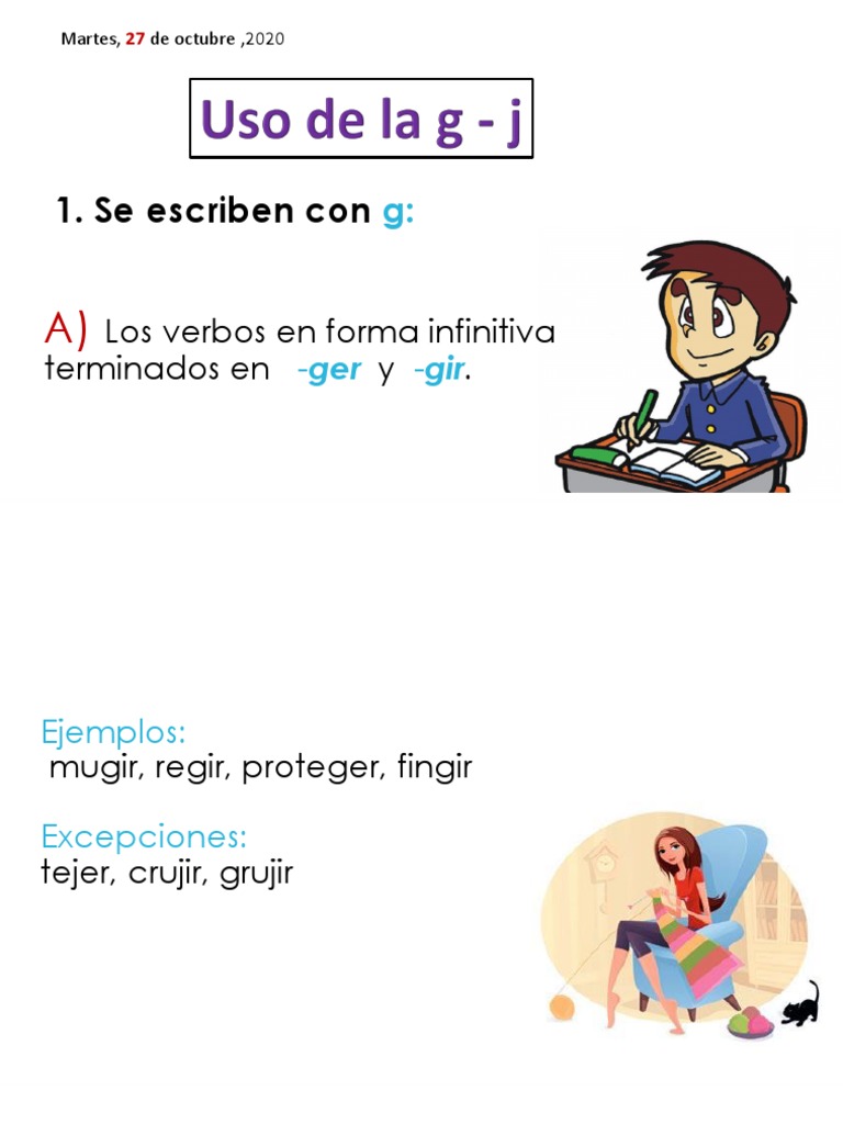 Se Escriben Con: Los Verbos en Forma Infinitiva Terminados en y | PDF ...