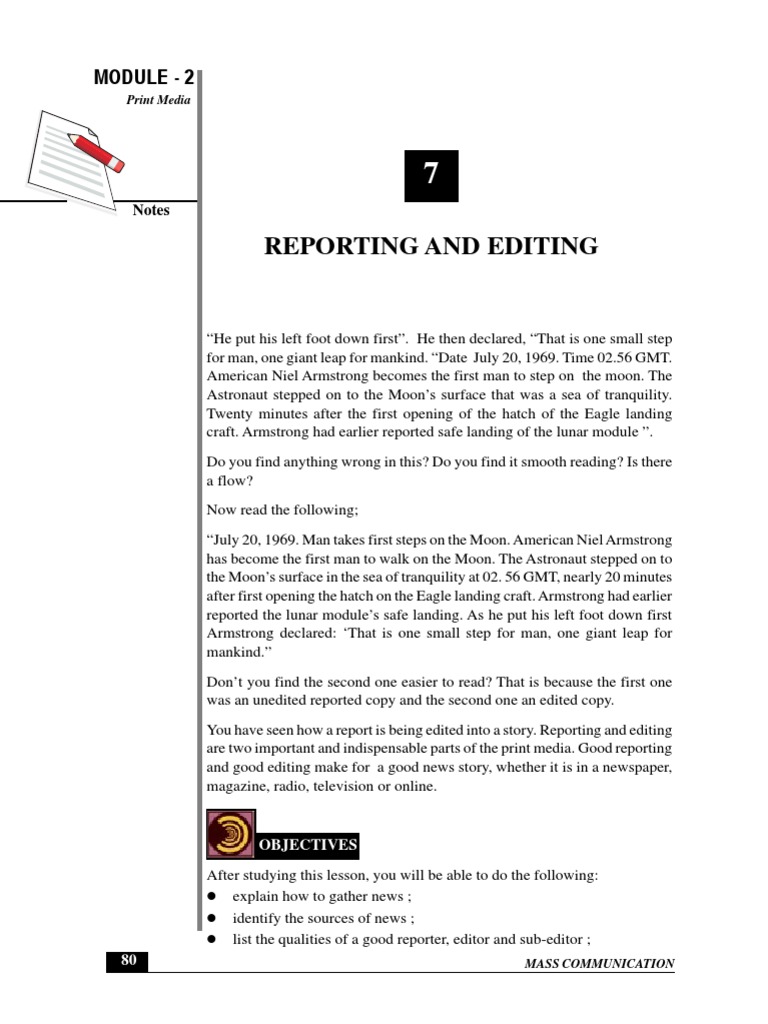 Reporting & Editing | PDF