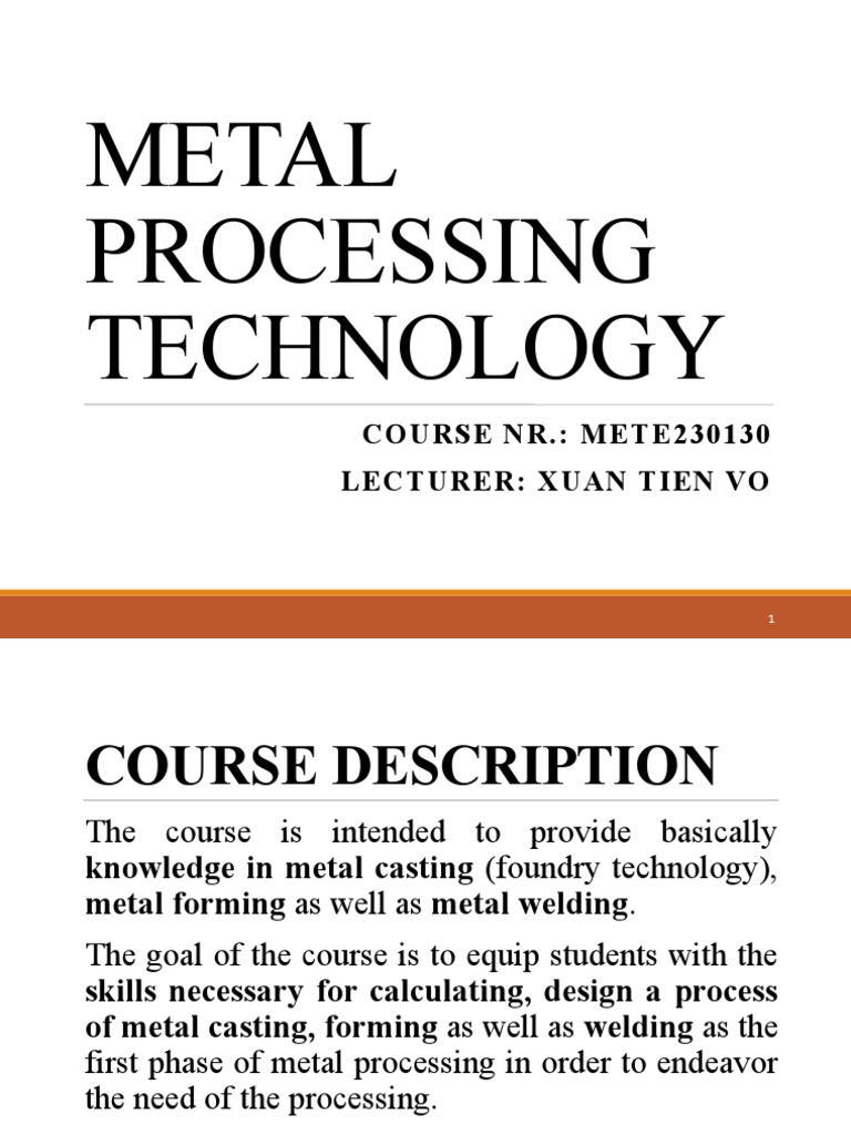 Lecture Note For 1.week | PDF | Casting (Metalworking) | Foundry