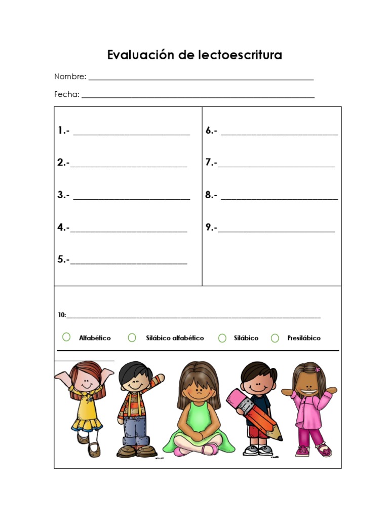Evaluación para Detectar Los Niveles de Lectoescritura | PDF