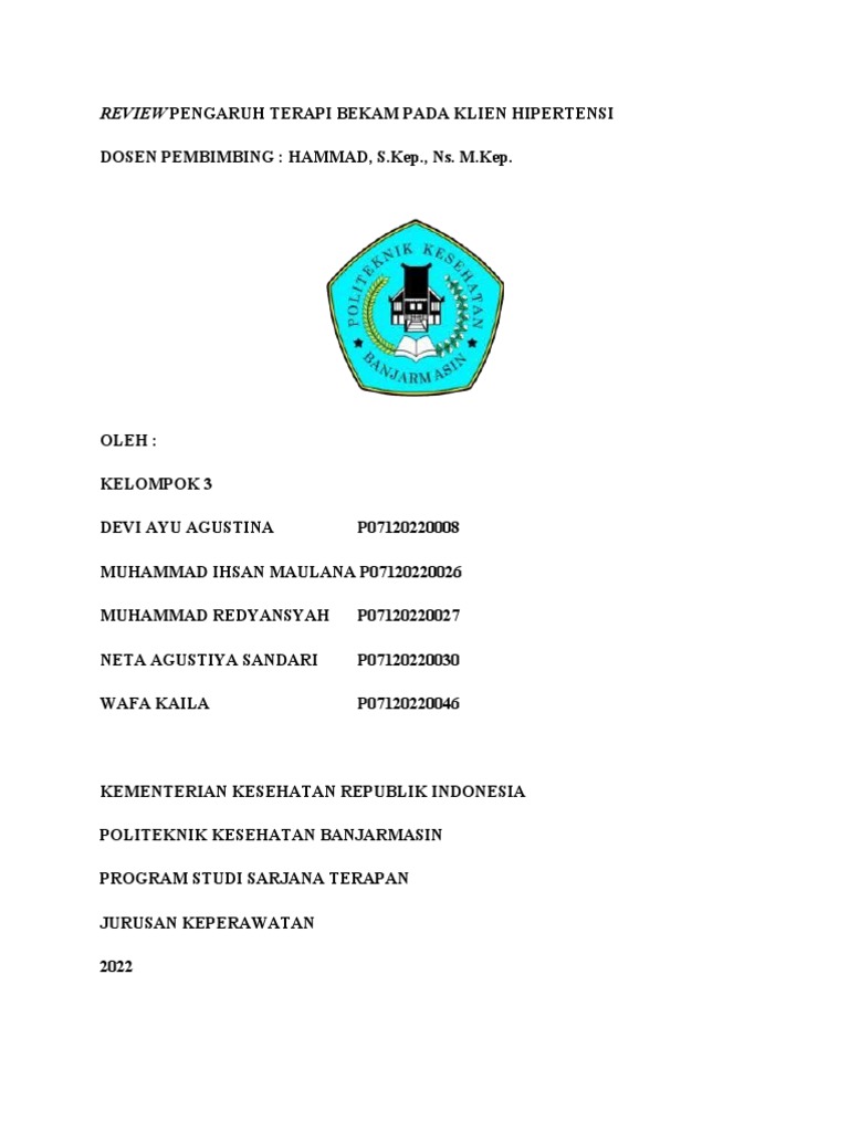 Kel 3 Ebn Review Terapi Bekam Hipertensi.. | PDF