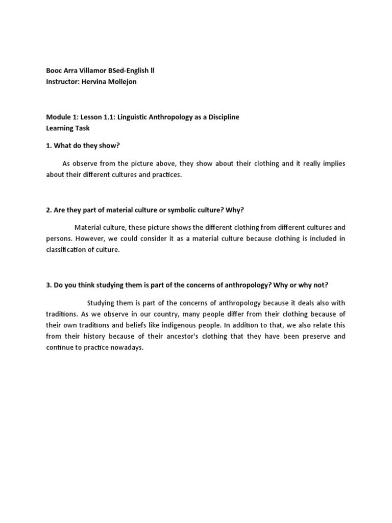 ELng 102 | PDF | Traditions | Anthropology