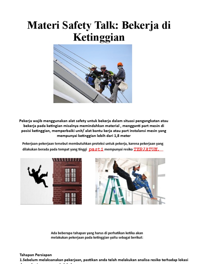 Materi Safety Talk | PDF | Komputer | Teknologi & Rekayasa