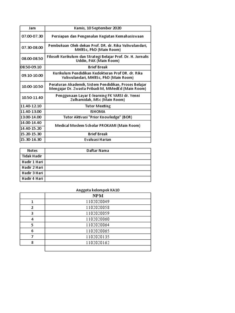 Rekap Maba 2020 KA10 | PDF