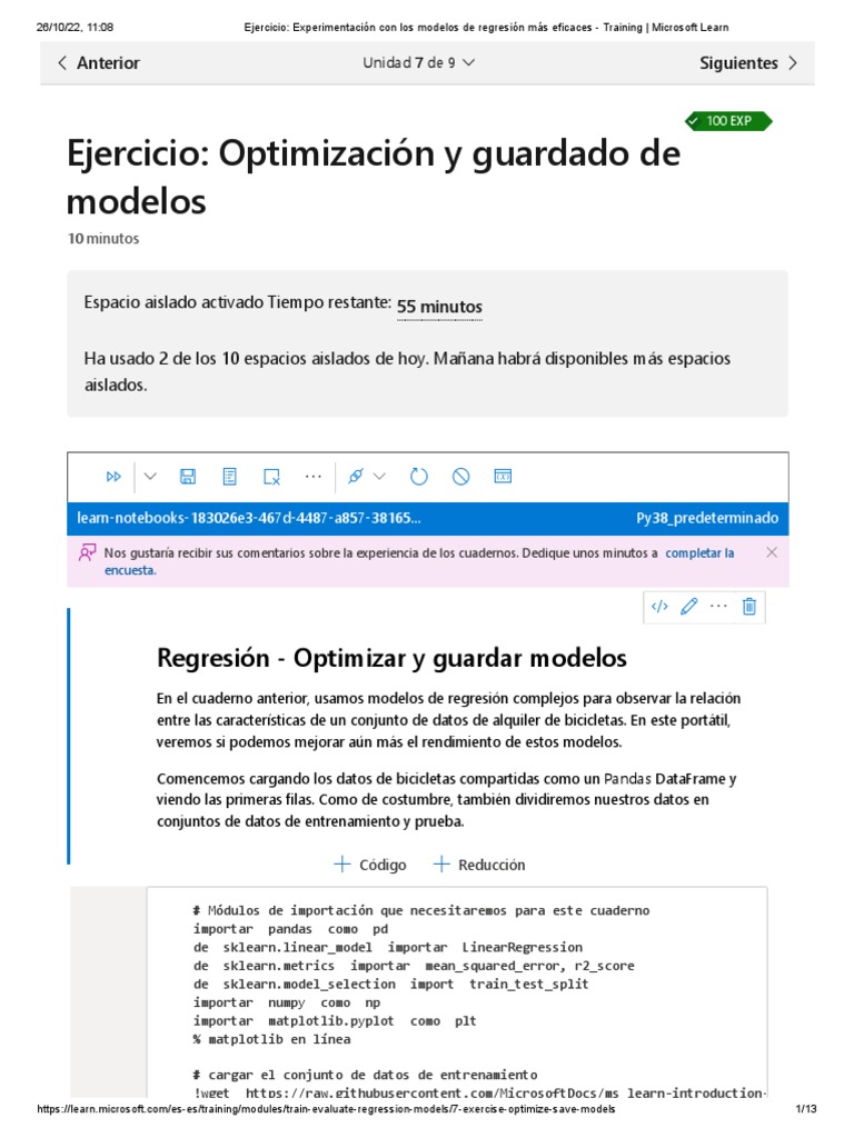 8 Ejercicio - Experimentación Con Los Modelos de Regresión Más Eficaces ...