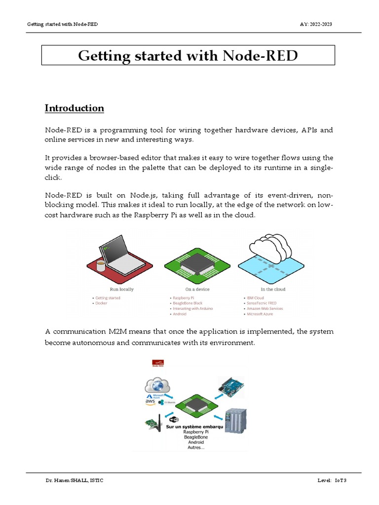 Node-RED Setup and Usage Guide | PDF | Information Technology | Computing