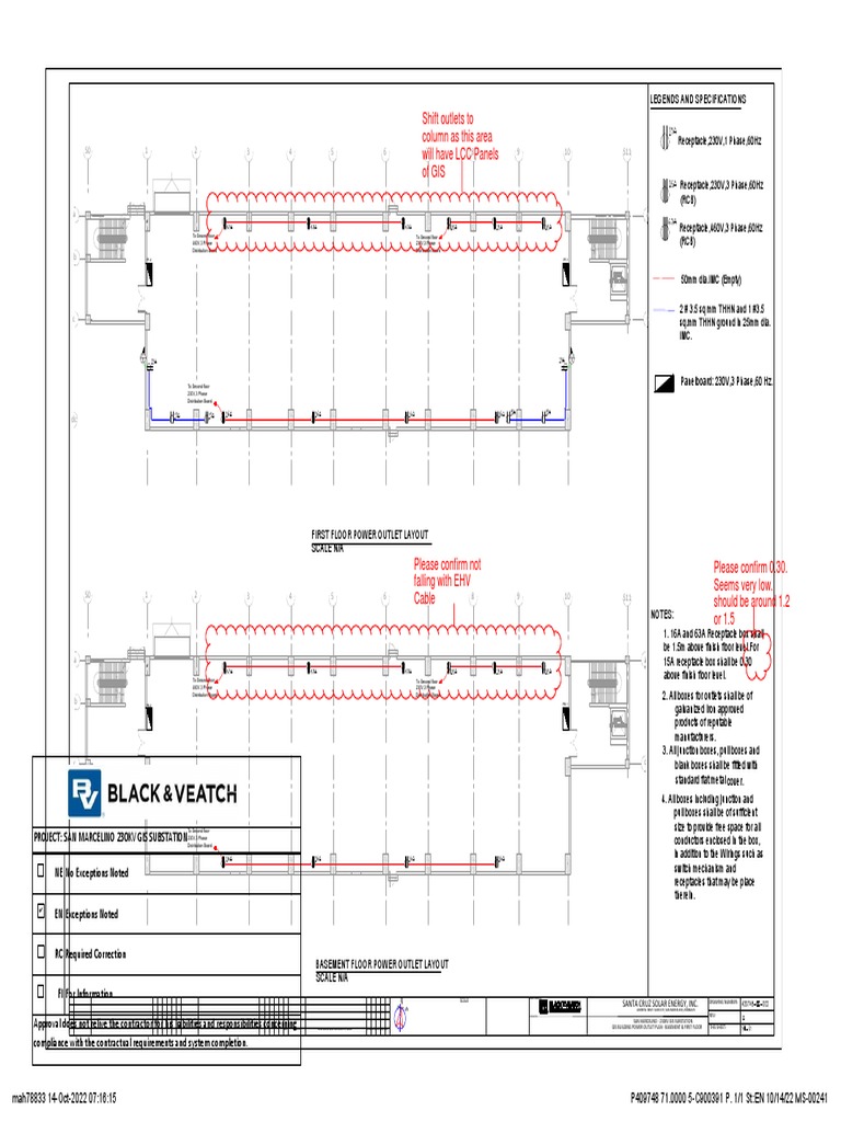 Shift Outlets To Column As This Area Will Have LCC Panels of GIS | PDF ...