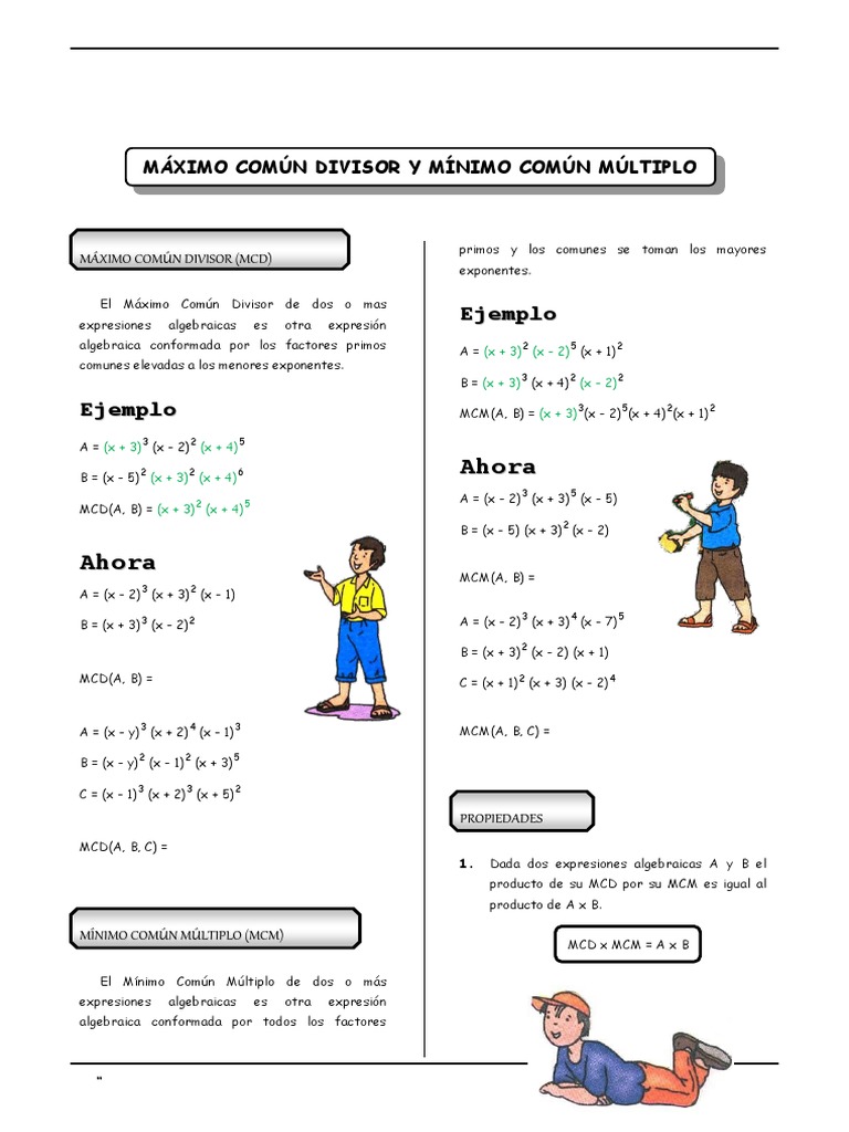 MCD - MCM | PDF | Multiplicación | Álgebra