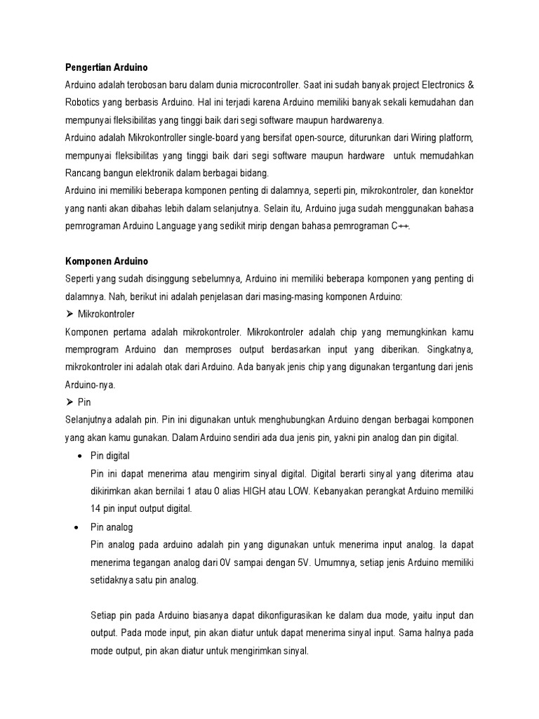 Materi Arduino | PDF Materi Arduino | PDF