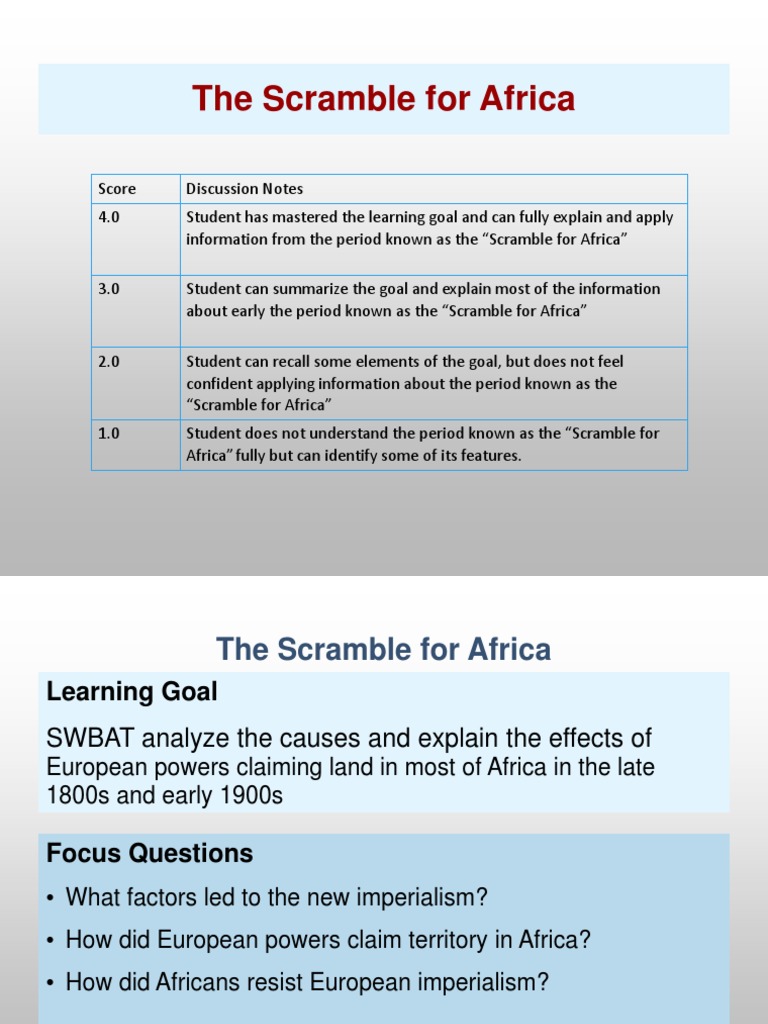 Scramble For Africa | PDF | Imperialism | British Empire