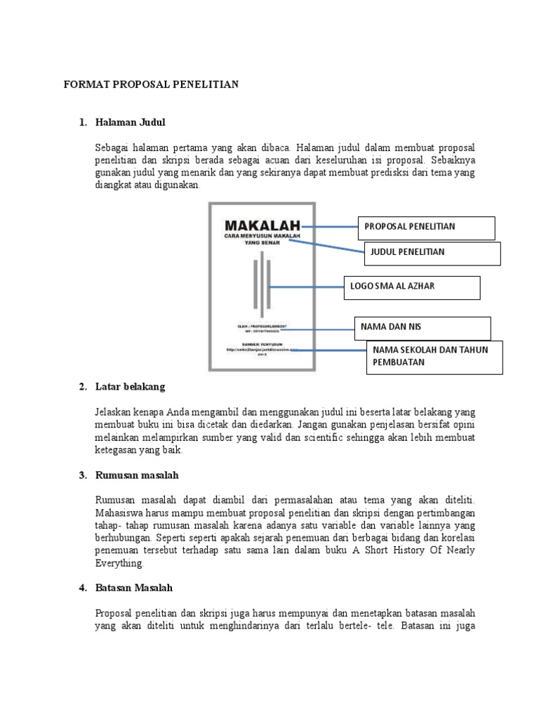 Format Proposal Penelitian | PDF