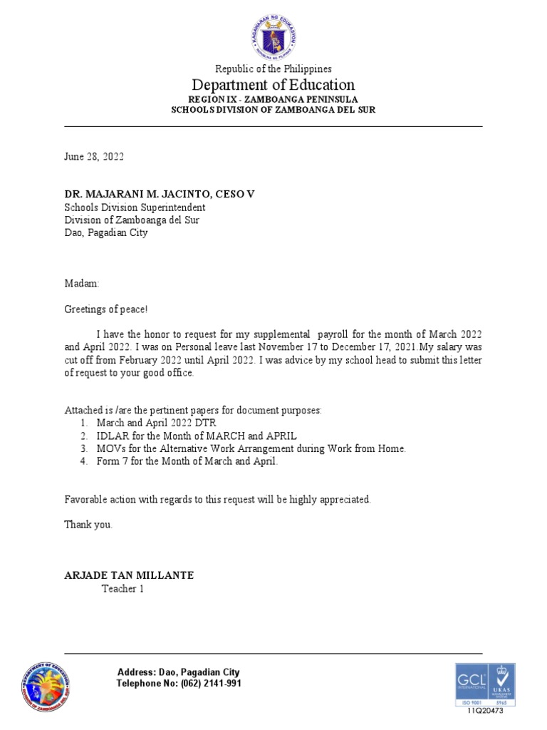 SDO Letterhead | PDF