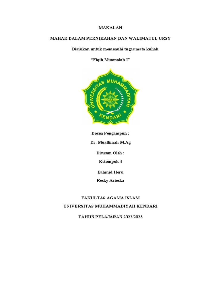 Mahar Dalam Pernikahan | PDF