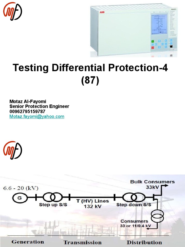 Differential Protection Testing Overview | PDF | Computing | Computer ...