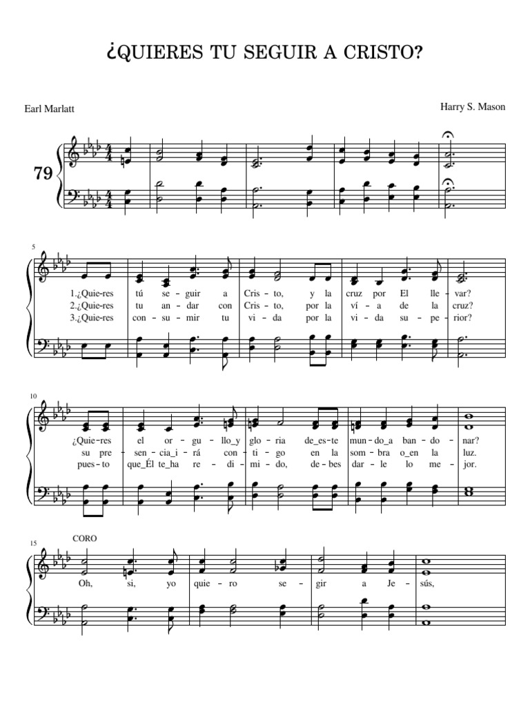 079 - Quieres Tu Seguir A Cristo (Letra) | PDF