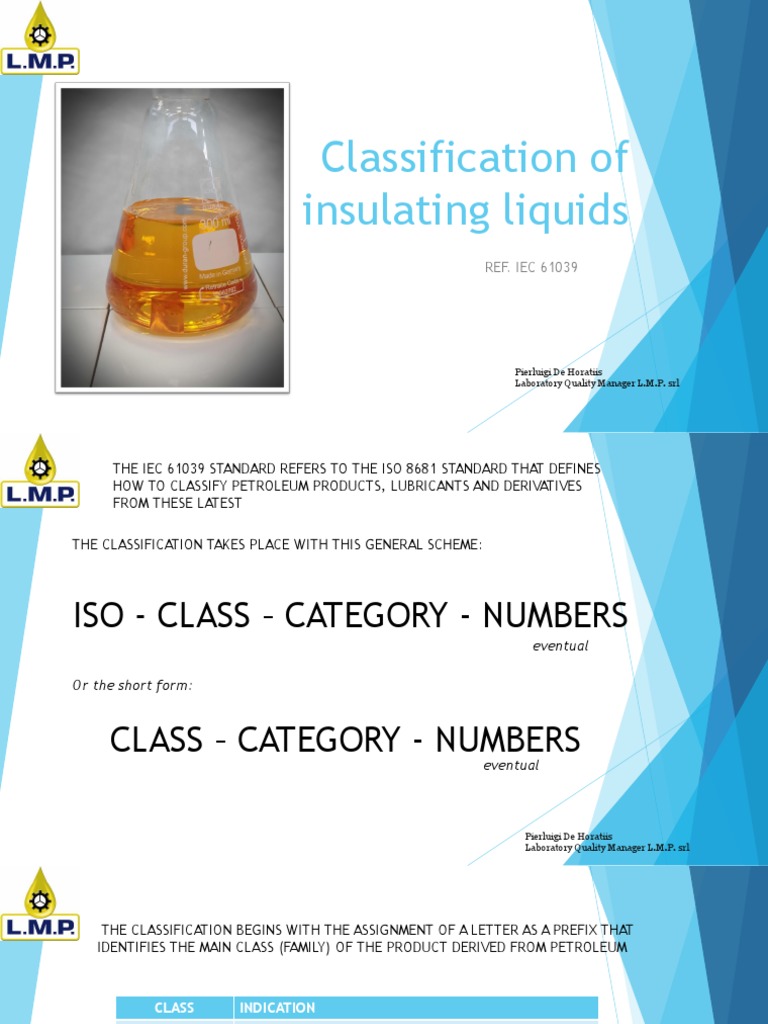 Classification Insualting Liquids | PDF | Liquids | Petroleum