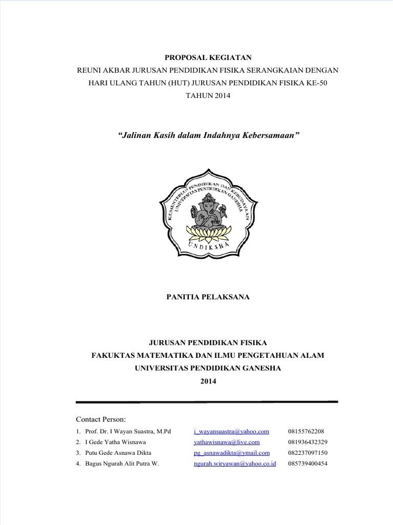 Proposal Kegiatan Reuni Akbar | PDF