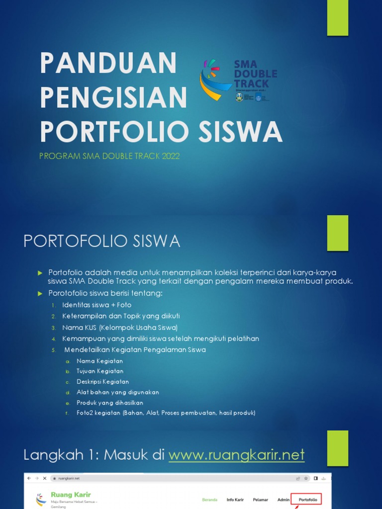Panduan Pengisian Portofolio DT 2022 | PDF