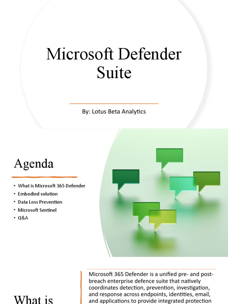 Overview of Microsoft Defender Suite | PDF