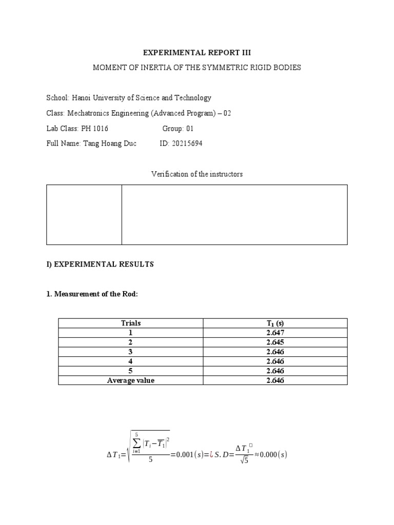Experimental Report Iii | PDF