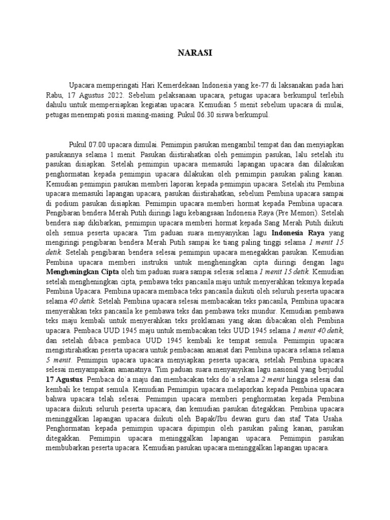 Narasi Keprotokolan | PDF