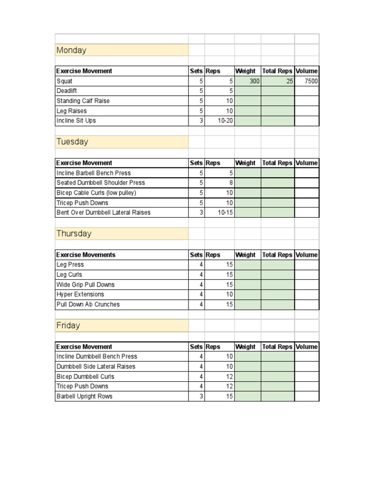 Hypertrophy Plan | PDF | Anatomical Terms Of Motion | Strength Training