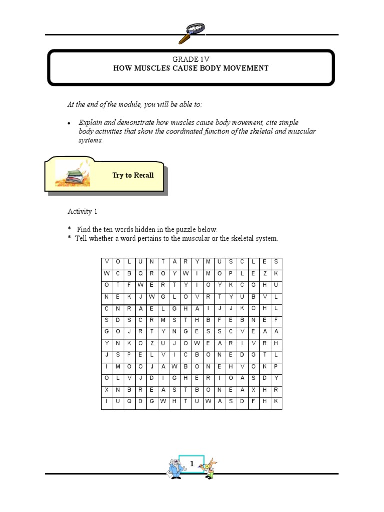 Module 2 - HOW MUSCLES CAUSE BODY MOVEMENT | PDF | Language Arts ...