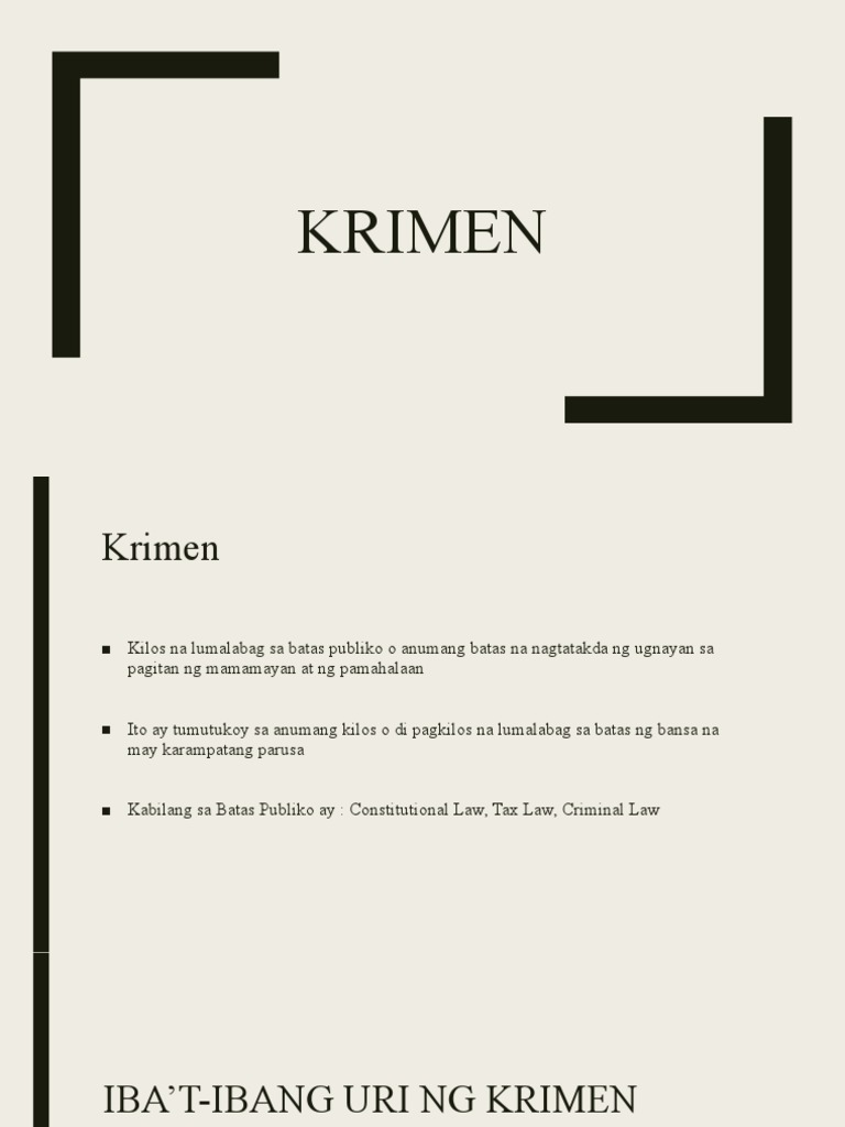Week 5-Krimen | PDF