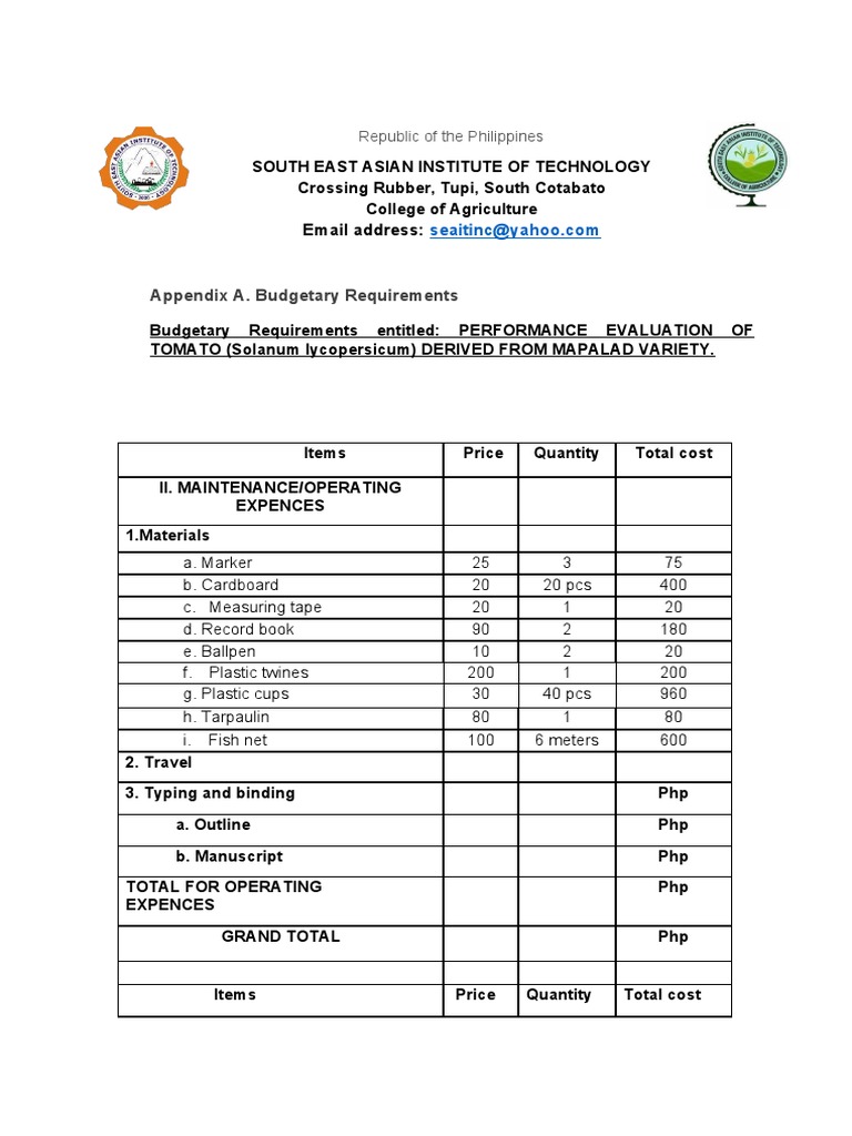 Ambol, Thesis - Appendices | PDF | Statistics | Tomato