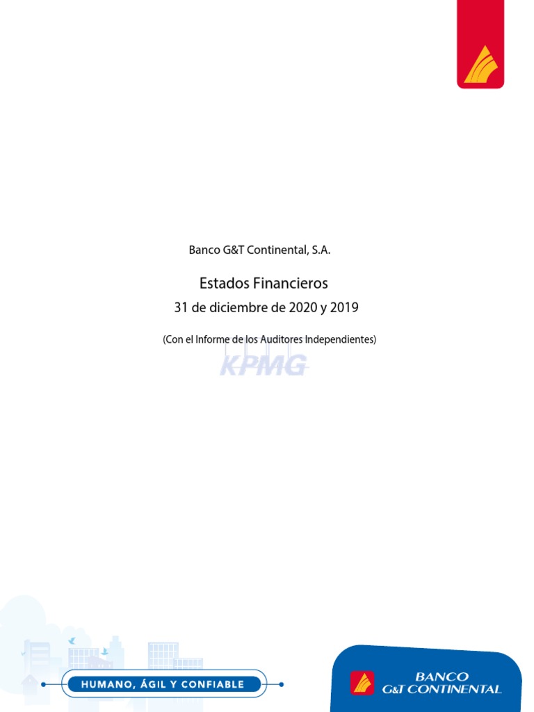 Banco GyT Continental 31 Dic 2020-2019 | PDF