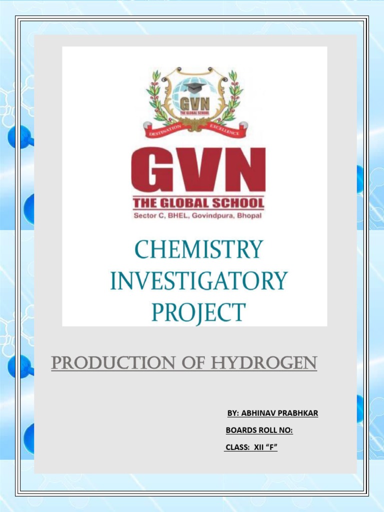 Abhinav Prabhakar Chemistry Project CLASS 12F | PDF | Hydrogen | Deuterium