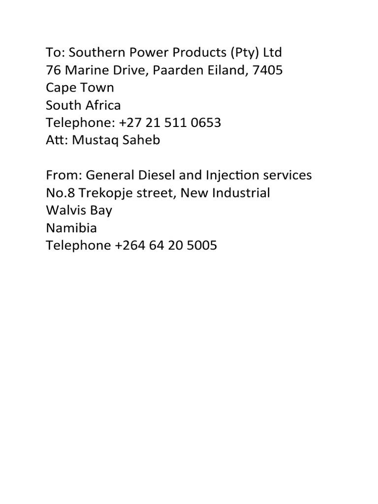 Souther Power Address | PDF