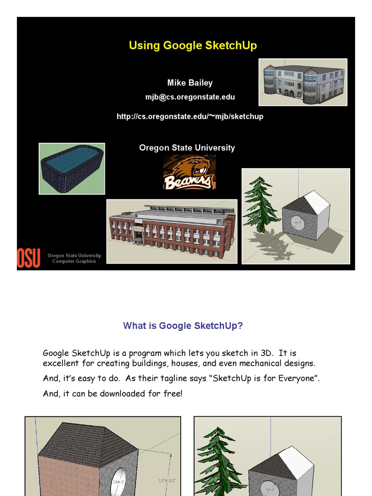Sketchup Basic Guide | Sketch Up | 3 D Computer Graphics
