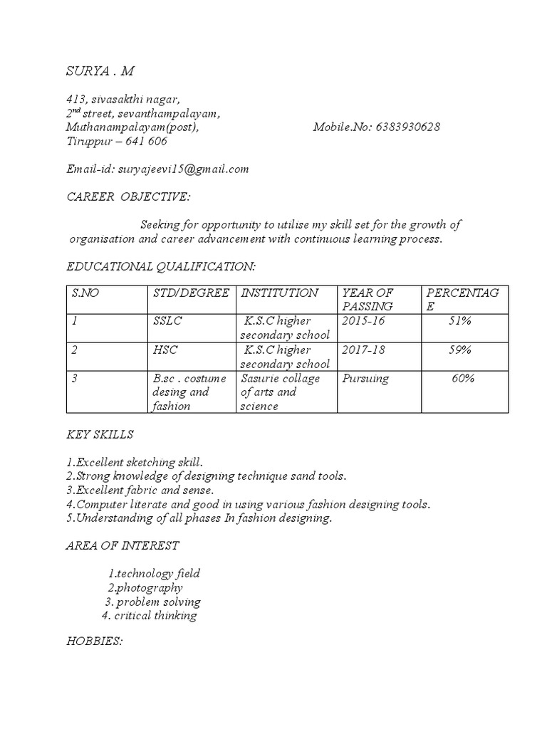 Surya Resume | PDF
