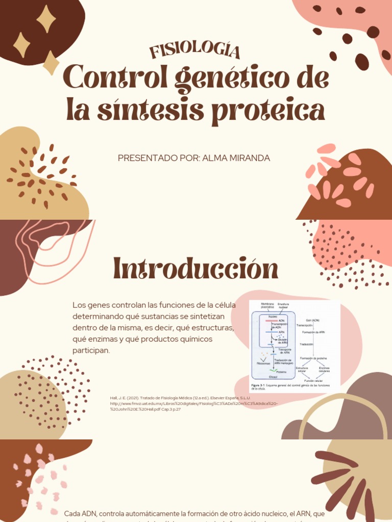Control Genético de La Síntesis Proteica | PDF | Rna | Adn