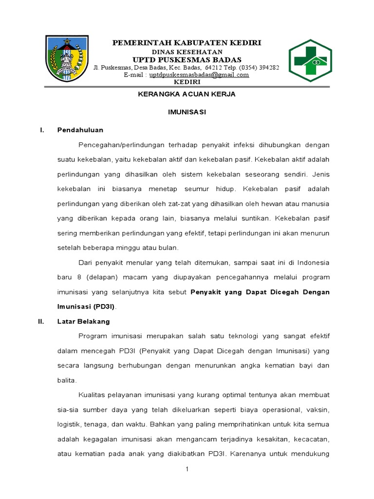 Kak Program Imunisasi | PDF