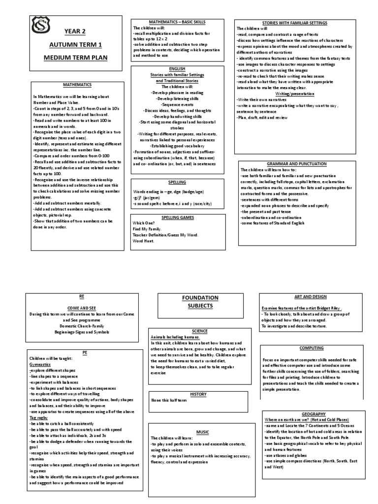 Stories With Familiar Settings Plan | PDF | English Language | Narrative