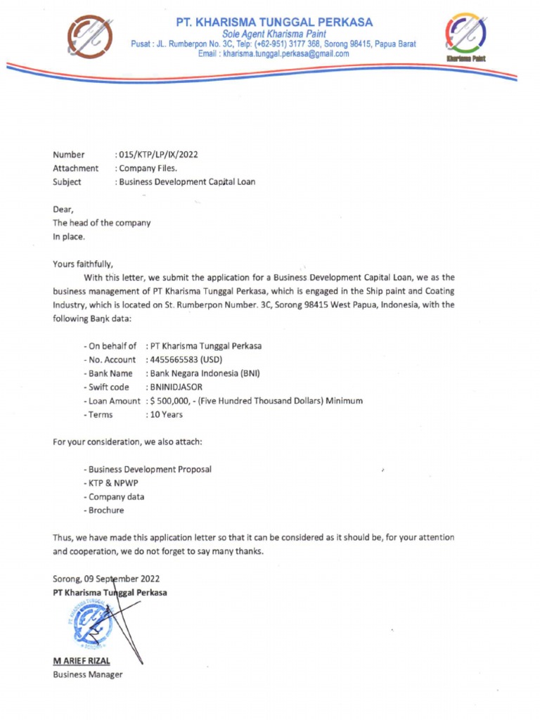 Business Development Proposal Letter | PDF