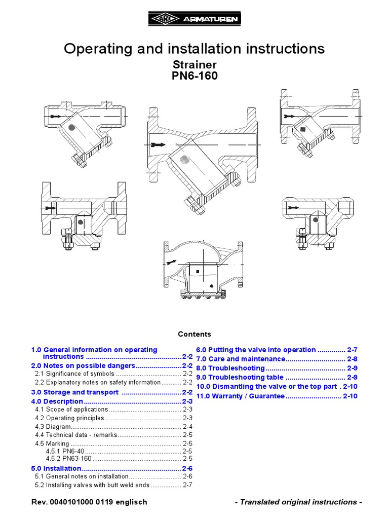 Strainer Installation | PDF | Valve | Mechanical Engineering