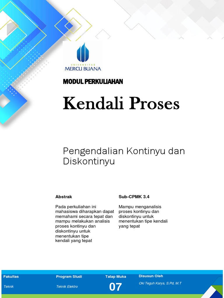 Modul Pertemuan 7-Kendali Proses | PDF