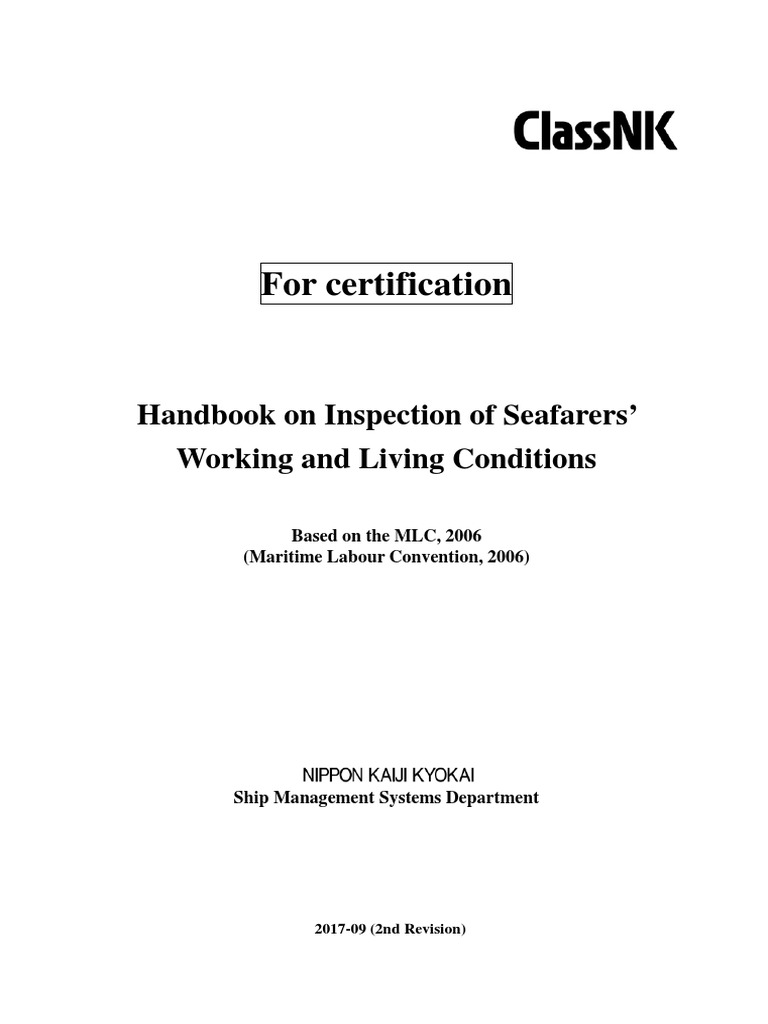 MLC Handbook-E | PDF | International Labour Organization