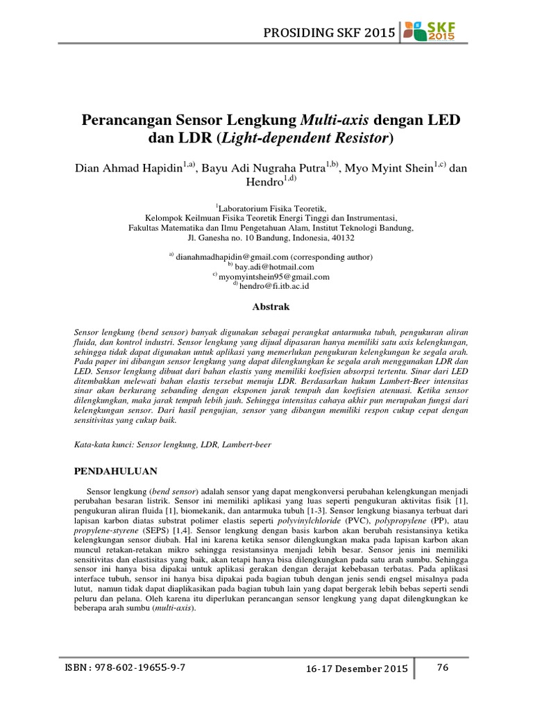 Sensor lengkung multi-axis berbasis LED dan LDR | PDF