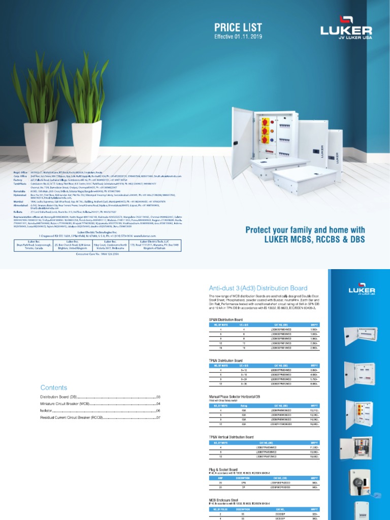 Luker MCB-Price List | PDF