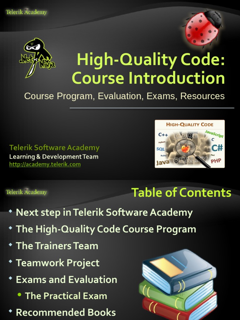 High-Quality Code Course Overview | PDF | Unit Testing | Microsoft ...