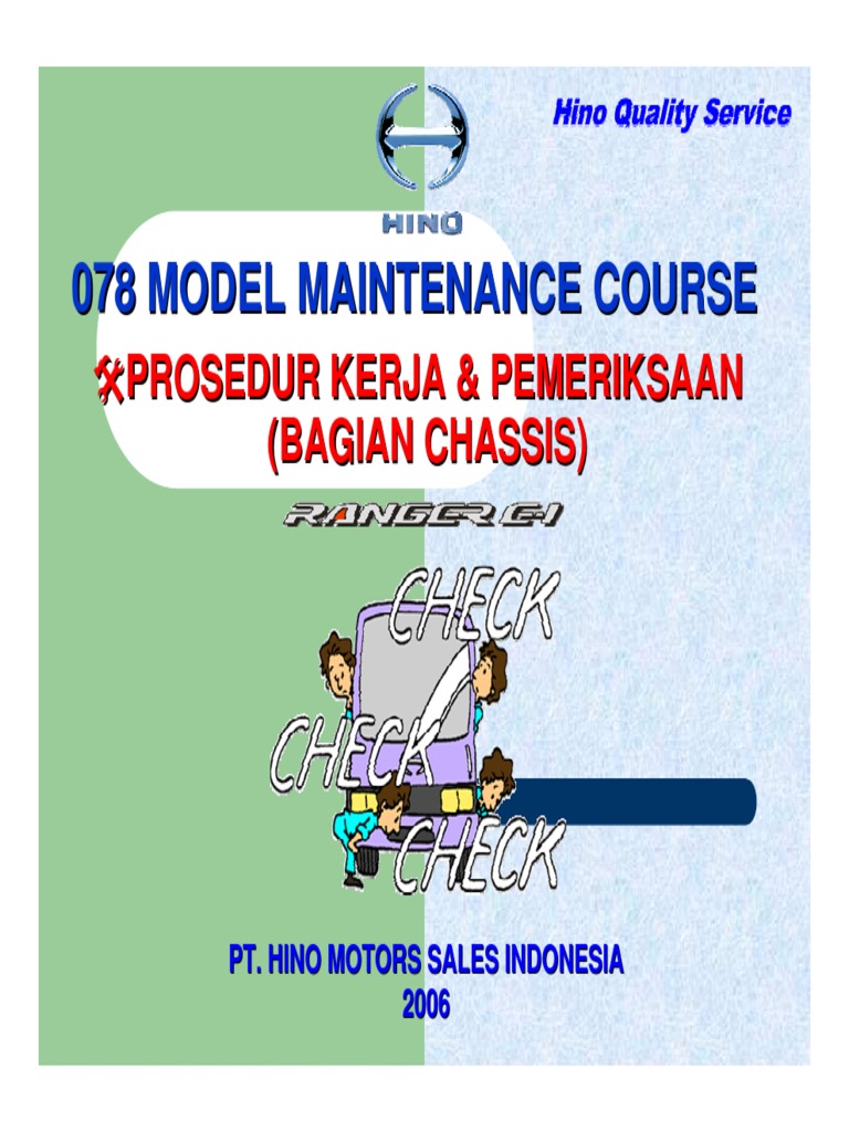 078.II.3. Prosedur Kerja & Pemeriksaan - Chassis | PDF