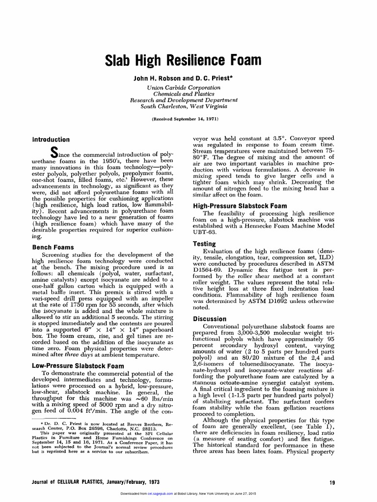 High Resilience Foam Innovations | PDF | Polyurethane | Chemistry