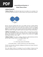 Collision Diameter, Collision Frequency, Mean Free Path | PDF | Gases ...