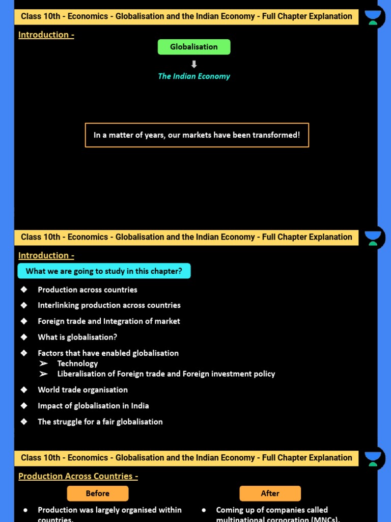 Globalisation and the Indian Economy Overview | PDF | Globalization ...